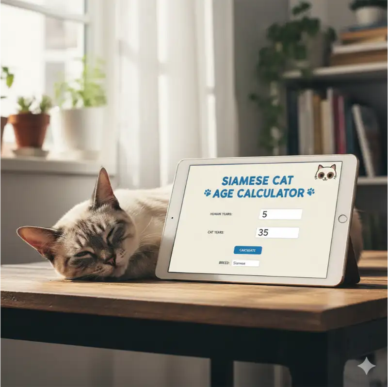 Siamese Cat Age Calculator 2026